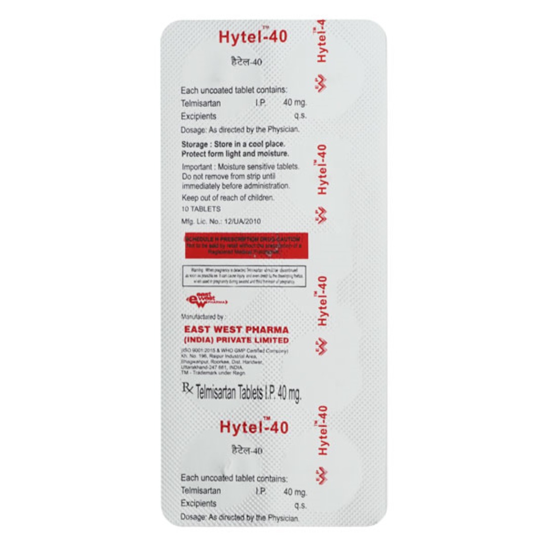 Hytel 40mg Tablet - Uses, Price, Substitute, Side Effects and Benefits