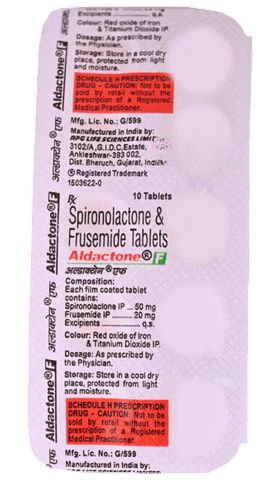 Aldactone F Tablet - Uses, Price, Substitute, Side Effects and Benefits