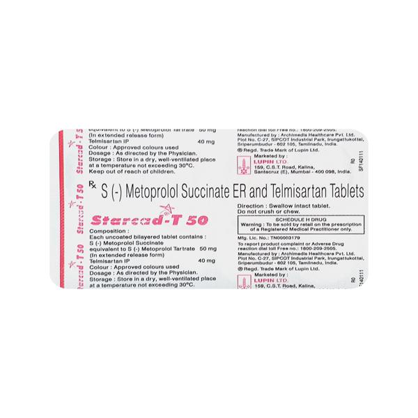 Starcad-T 50 Tablet ER - Uses, Price, Substitute, Side Effects and Benefits