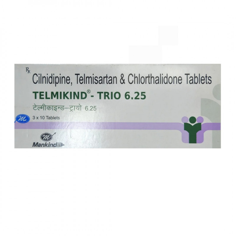 Telmiride Trio 40mg/10mg/6.25mg Tablet - Uses, Price, Substitute, Side ...