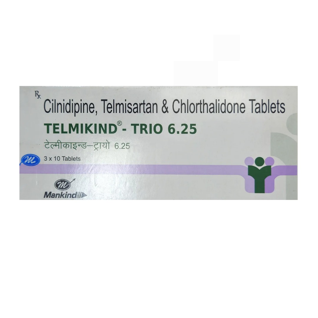 Telmiride Trio 40mg/10mg/6.25mg Tablet - Uses, Price, Substitute, Side ...