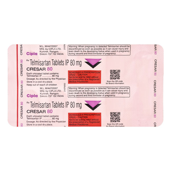 Cresar 80 Tablet - Uses, Price, Substitute, Side Effects and Benefits