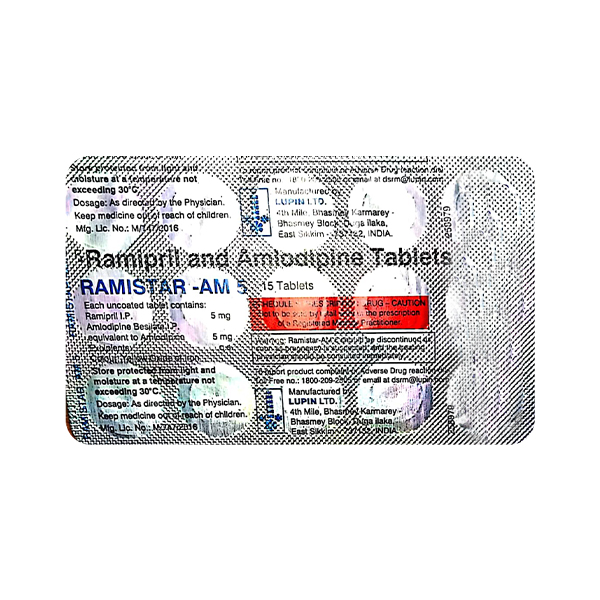 Ramistar-AM 5 Tablet - Uses, Price, Substitute, Side Effects and Benefits