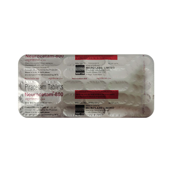 Neurocetam 800 Tablet - Uses, Price, Substitute, Side Effects and Benefits
