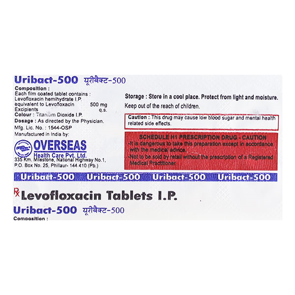 Uribact 500mg Tablet - Uses, Price, Substitute, Side Effects and Benefits