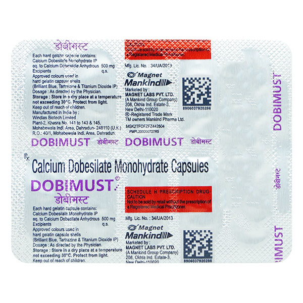 Dobimust 500mg Capsule - Uses, Price, Substitute, Side Effects and Benefits