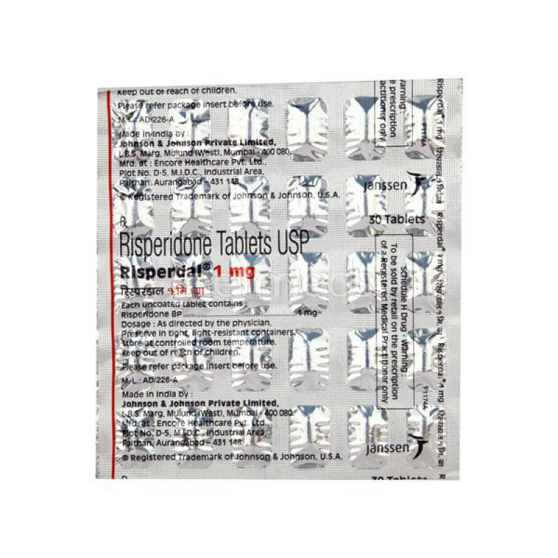 Risperdal 1mg Tablet - Uses, Price, Substitute, Side Effects and Benefits