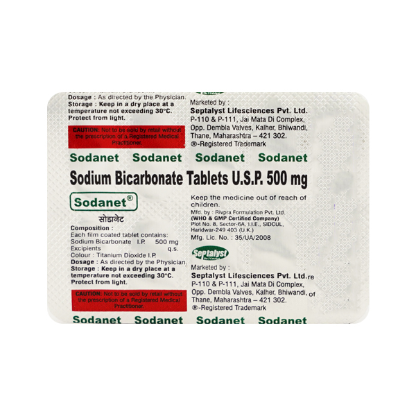 Sodanet 500mg Tablet - Uses, Price, Substitute, Side Effects and Benefits