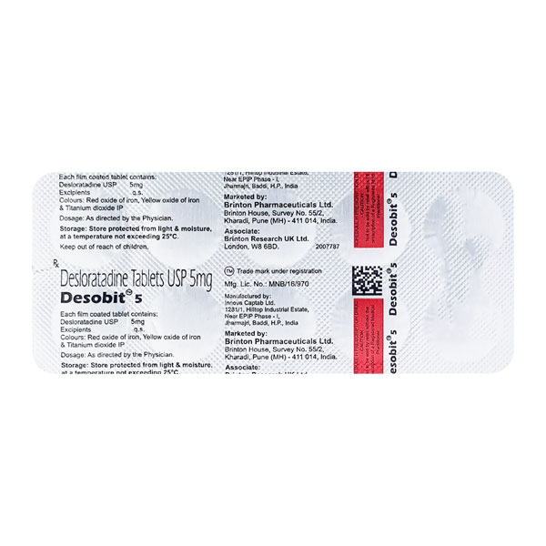 Desobit 5mg Tablet - Uses, Price, Substitute, Side Effects and Benefits