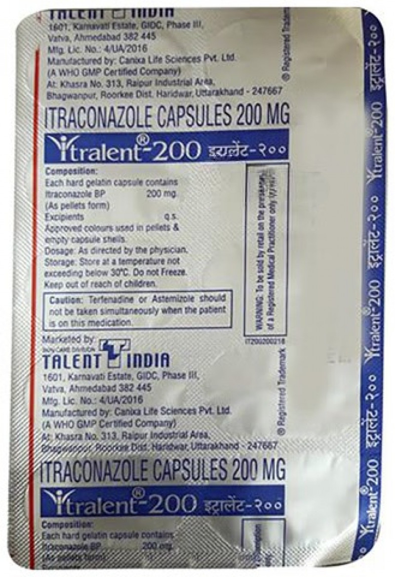 Itralent 200 Capsule - Uses, Price, Substitute, Side Effects and Benefits