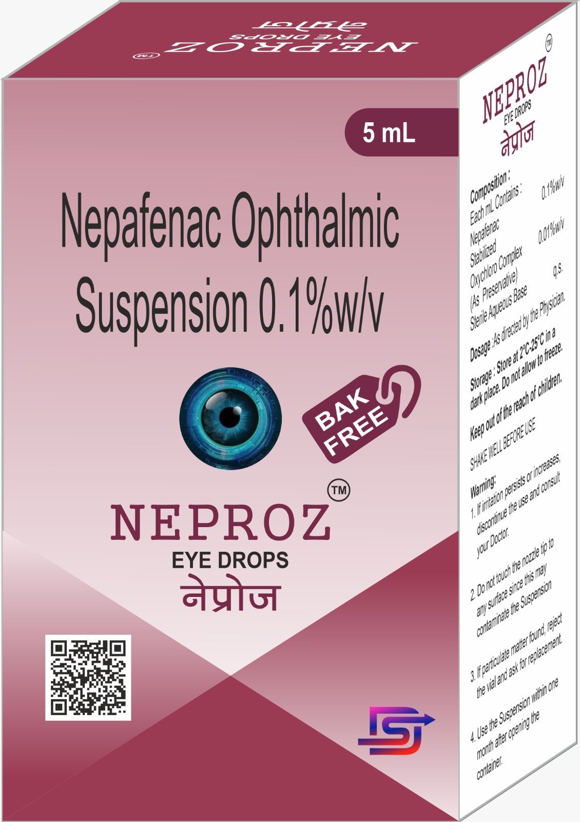 Neproz Eye Drop (BAK Free) - Uses, Price, Substitute, Side Effects and ...