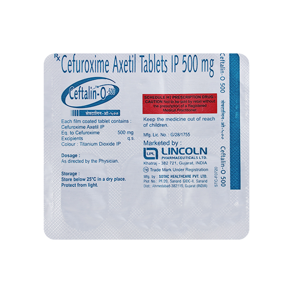 Ceftalin O 500mg Tablet - Uses, Price, Substitute, Side Effects and ...