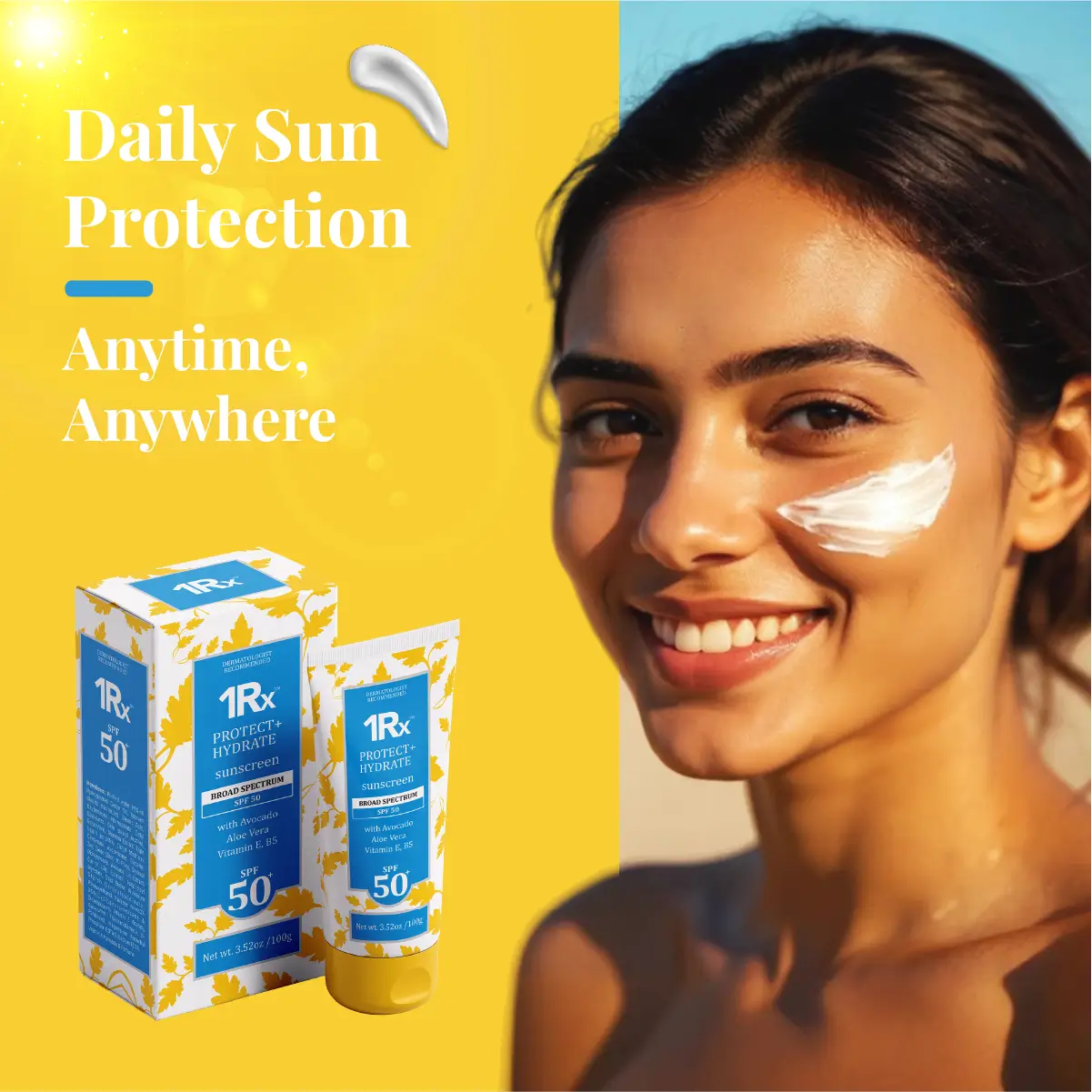 Sunscreen Lotion SPF 50 Under 200 | Broad Spectrum Sun Protection