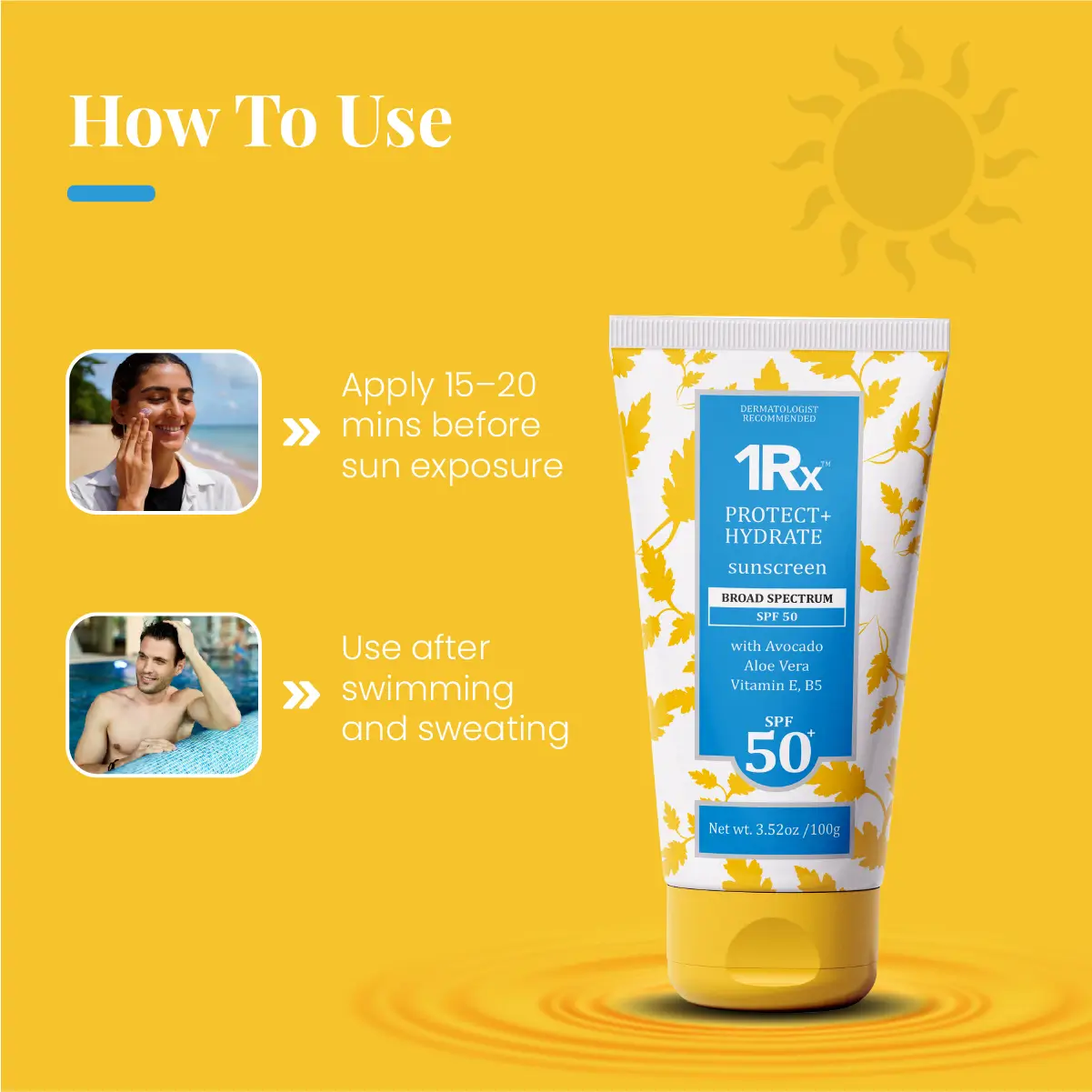 Sunscreen Lotion SPF 50 Under 200 | Broad Spectrum Sun Protection