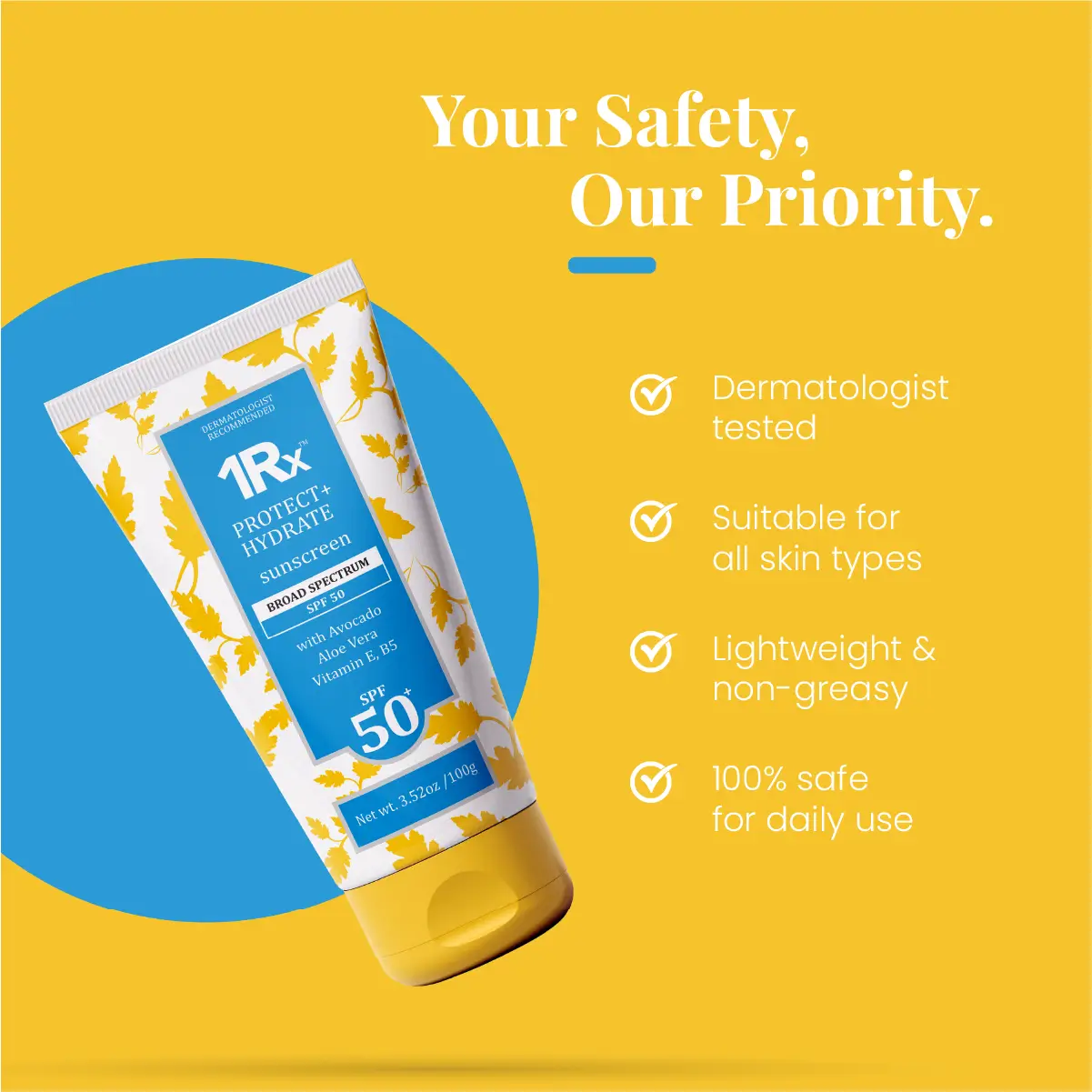 Sunscreen Lotion SPF 50 Under 200 | Broad Spectrum Sun Protection