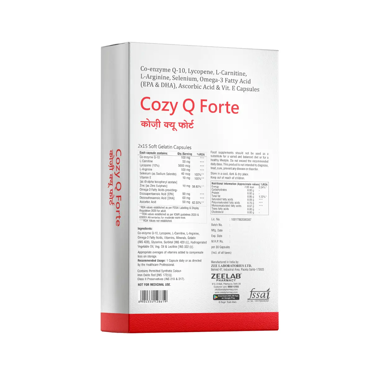 Cozy Q Forte Capsule for Heart Health & Energy Support