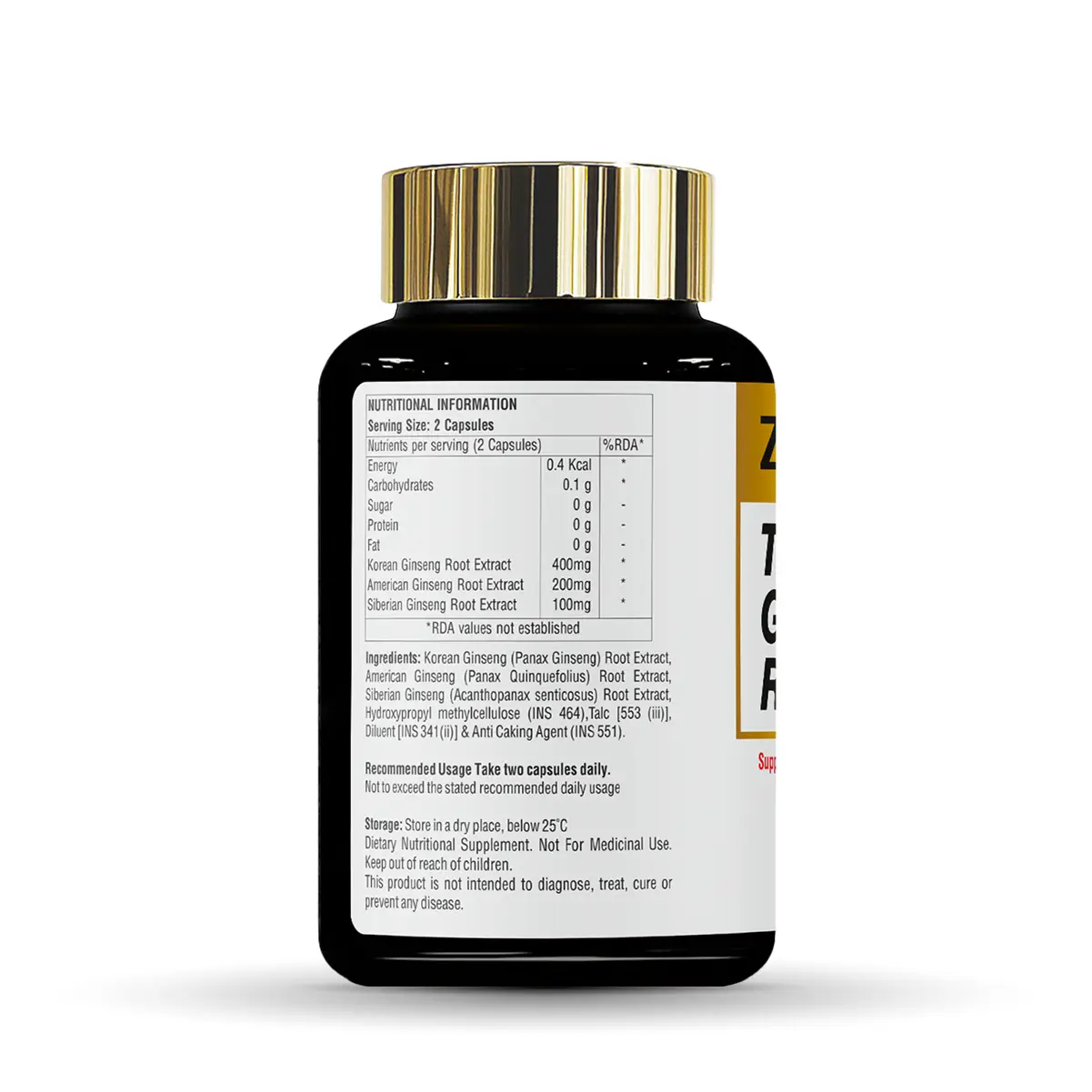 Buy Zeelab Triple Ginseng Root (90 Capsules) Online in India