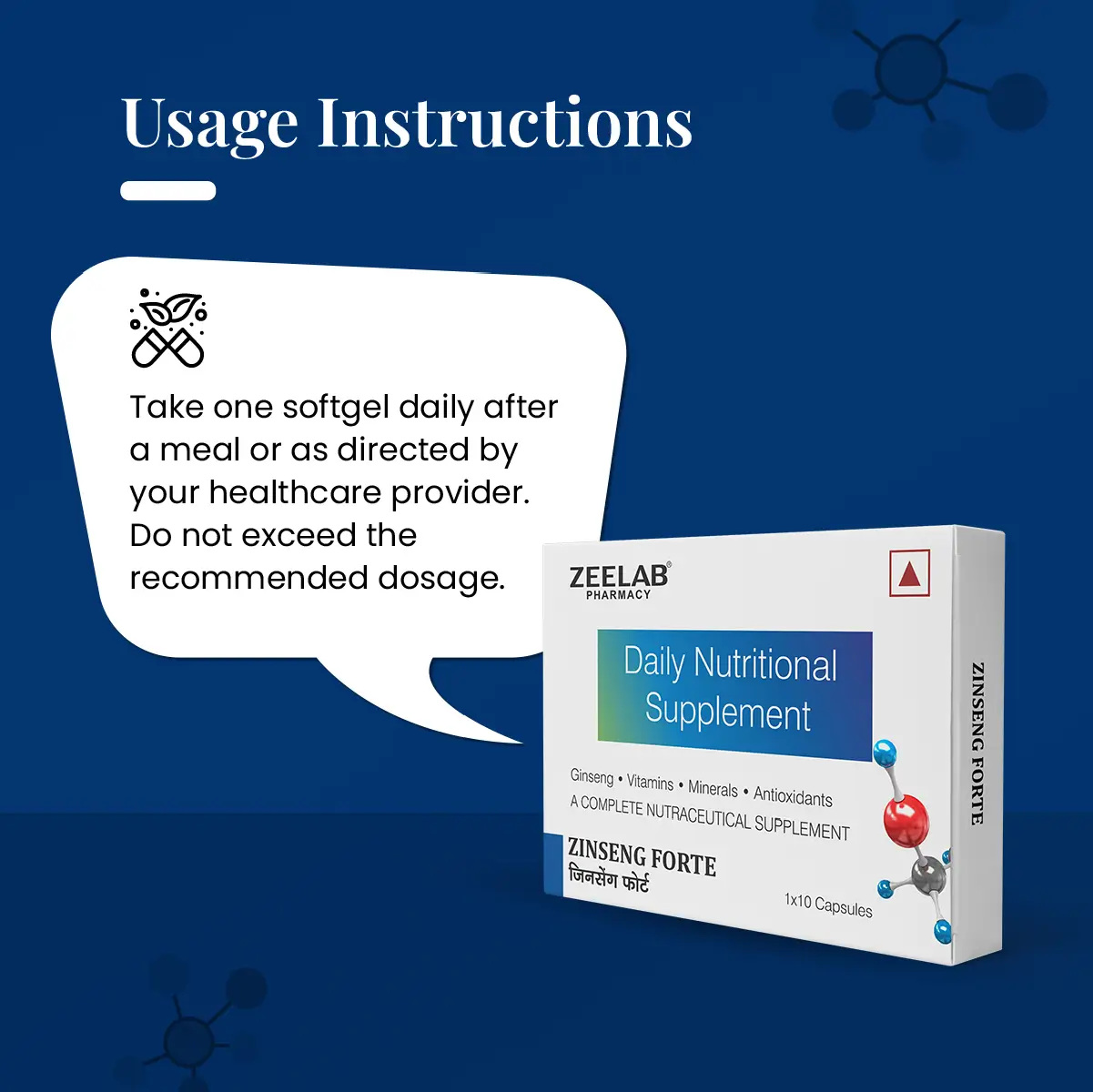 Buy Zeelab Zinseng Forte Daily Nutritional Supplement Online