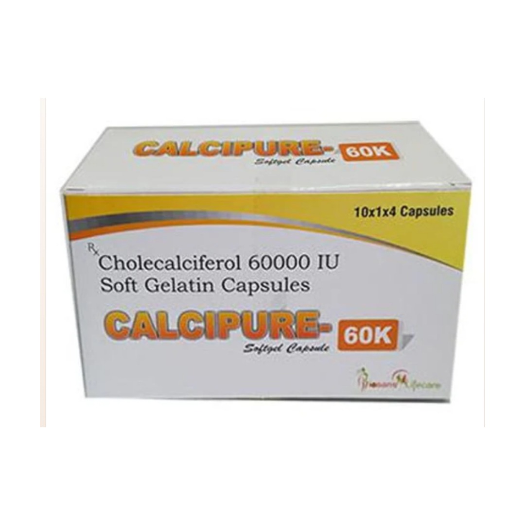Calcipure 60k Capsule - Uses, Benefits, Side Effects & Price