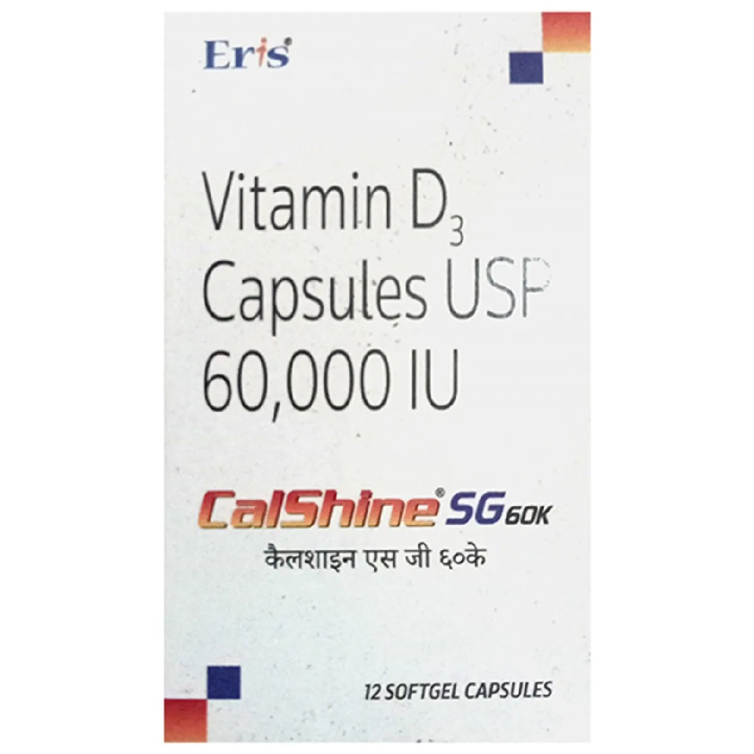 Calshine Sg 60k Soft Gelatin Capsule - Uses, Benefits, Side Effects & Price