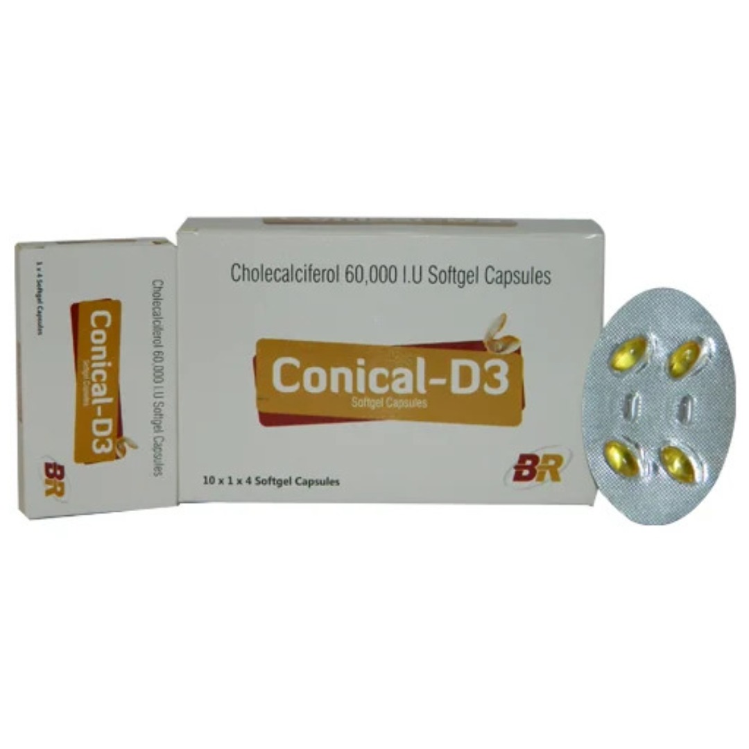 Conical D3 Capsule - Uses, Benefits, Side Effects & Price