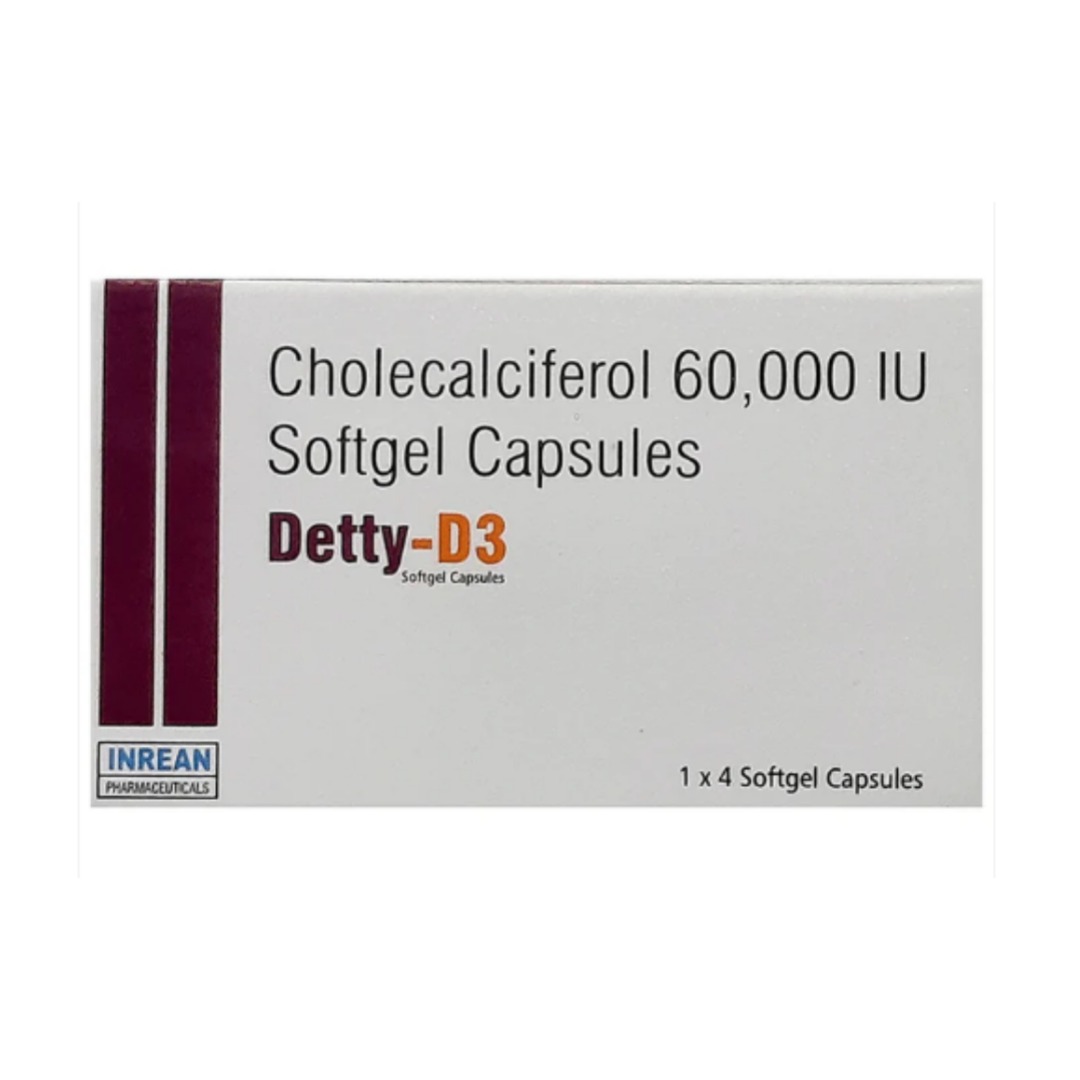 Detty D3 Softgel Capsule - Uses, Benefits, Side Effects & Price