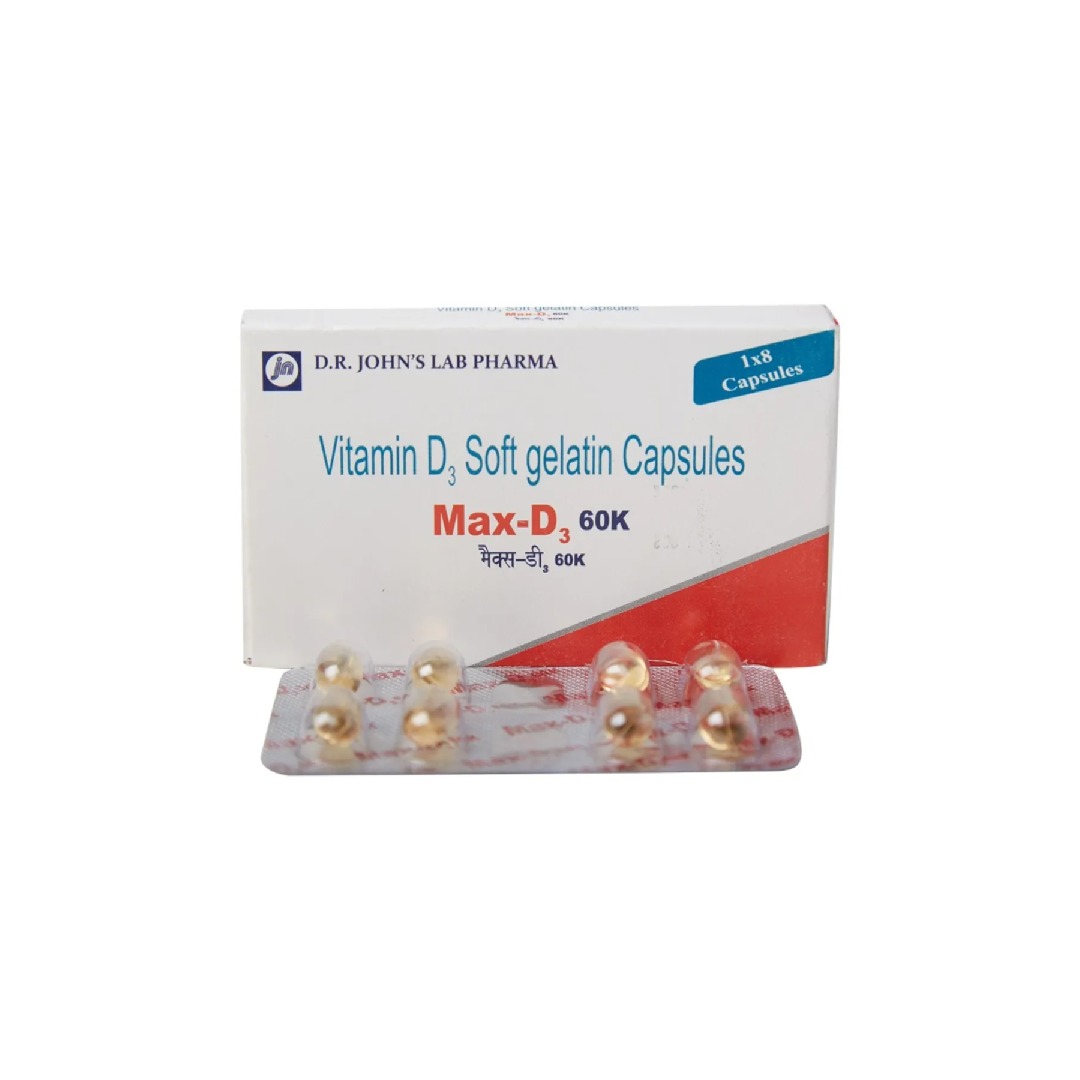 Max D3 60k Capsule - Uses, Benefits, Side Effects & Price