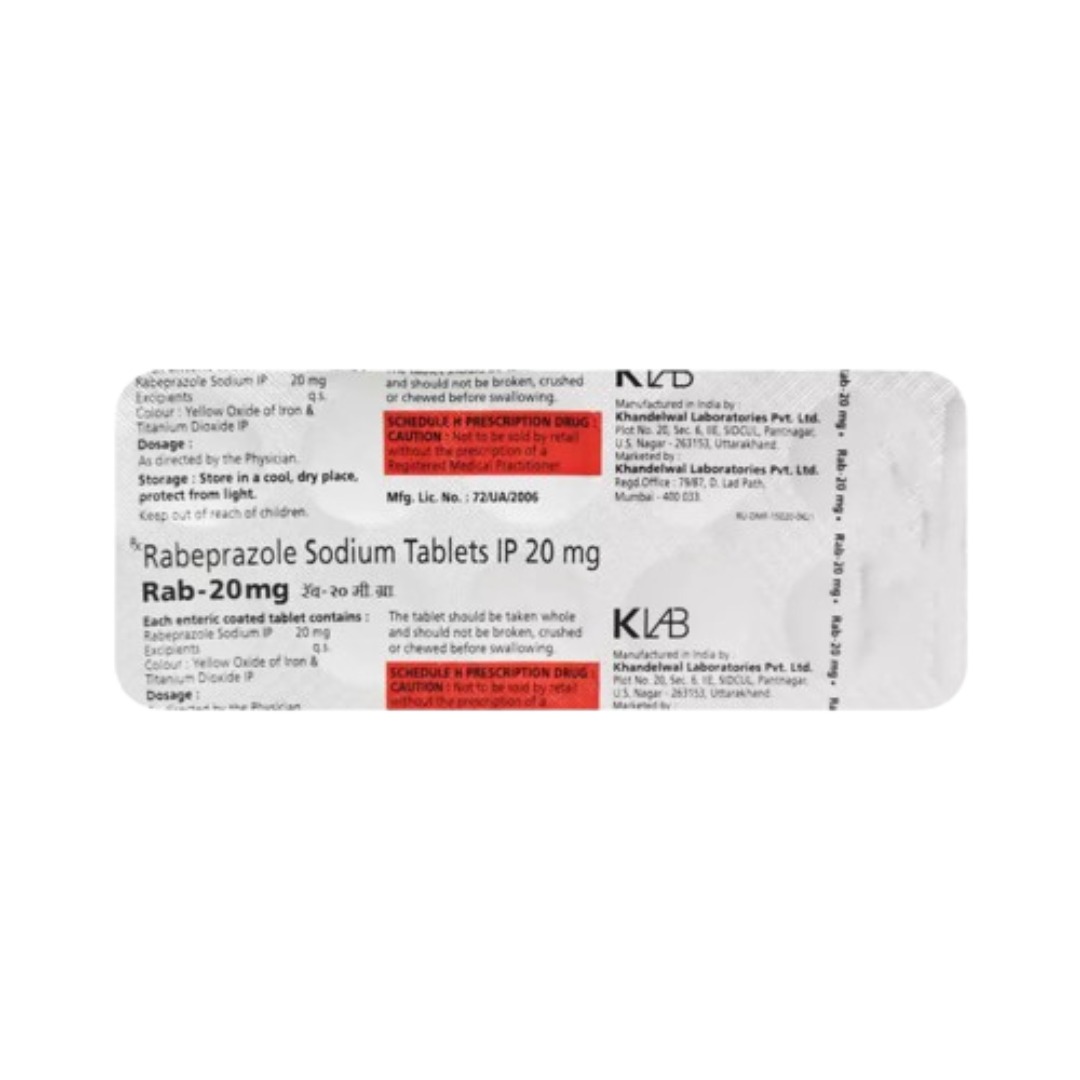 Rab 20mg Tablet - Uses, Benefits, Side Effects & Price