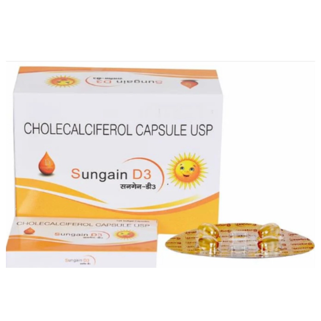 Sungain D3 Capsule - Uses, Benefits, Side Effects & Price