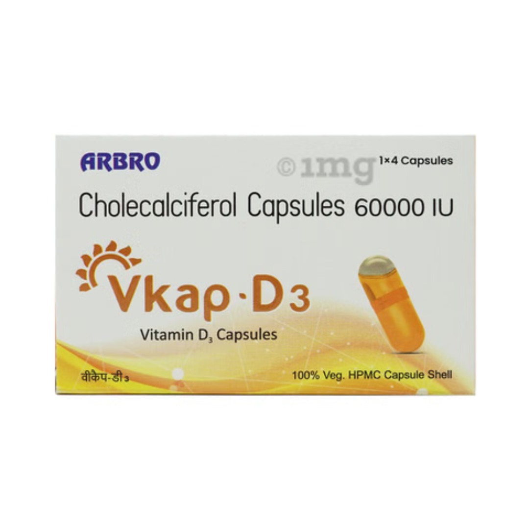Vkap D3 Capsule - Uses, Benefits, Side Effects & Price