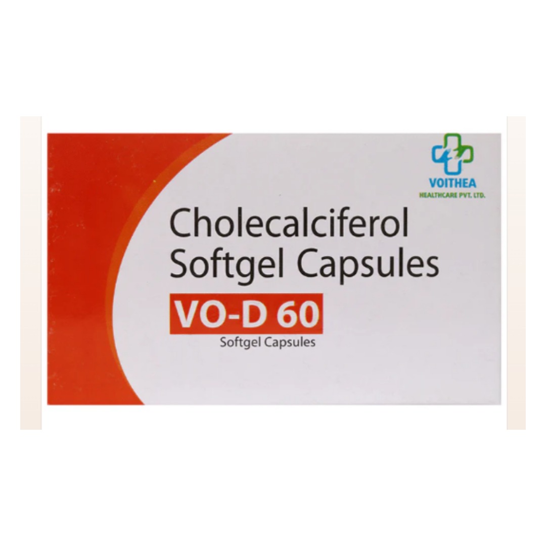 Vo D 60 Softgel Capsule - Uses, Benefits, Side Effects & Price