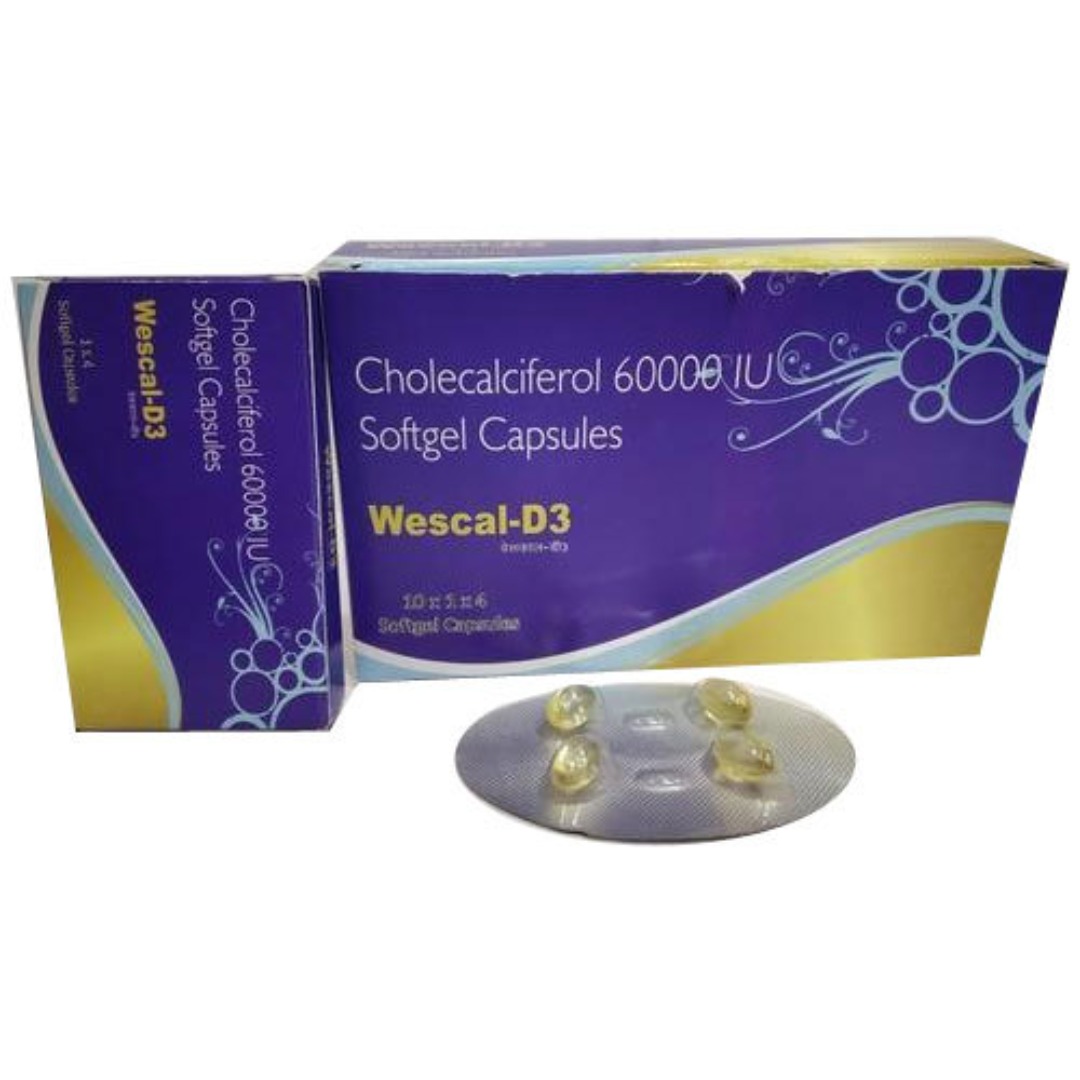 Wescal D3 Softgel Capsules - Uses, Benefits, Side Effects & Price