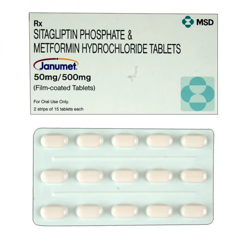 Janumet 50mg/500mg Tablet - Uses, Price, Substitute, Side Effects and ...