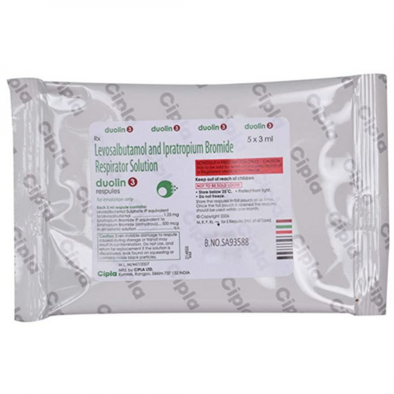 Duolin 3 Respules 3ml - Uses, Price, Substitute, Side Effects and Benefits