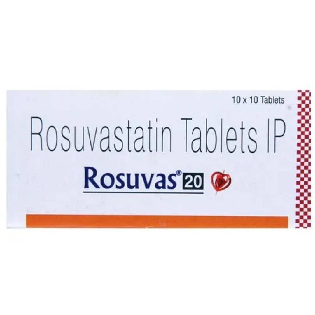 Rosuvas 20 Tablet - Uses, Price, Side Effects, Substitute