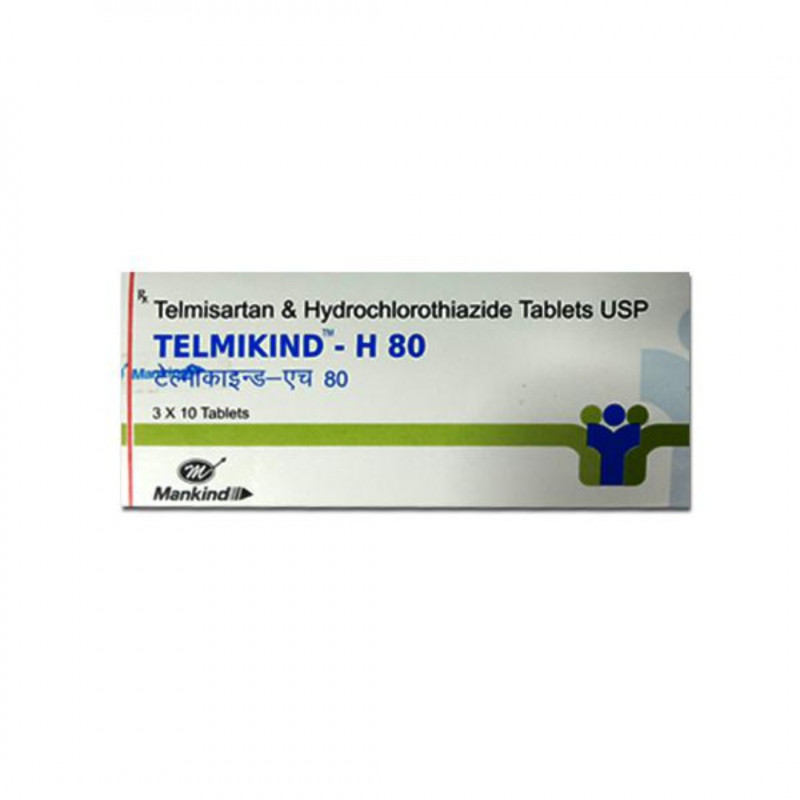 Telmikind-H 80 Tablet - Uses, Price, Substitute, Side Effects and Benefits