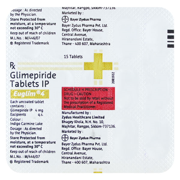 Euglim 4 Tablet - Uses, Price, Side Effects, Substitute