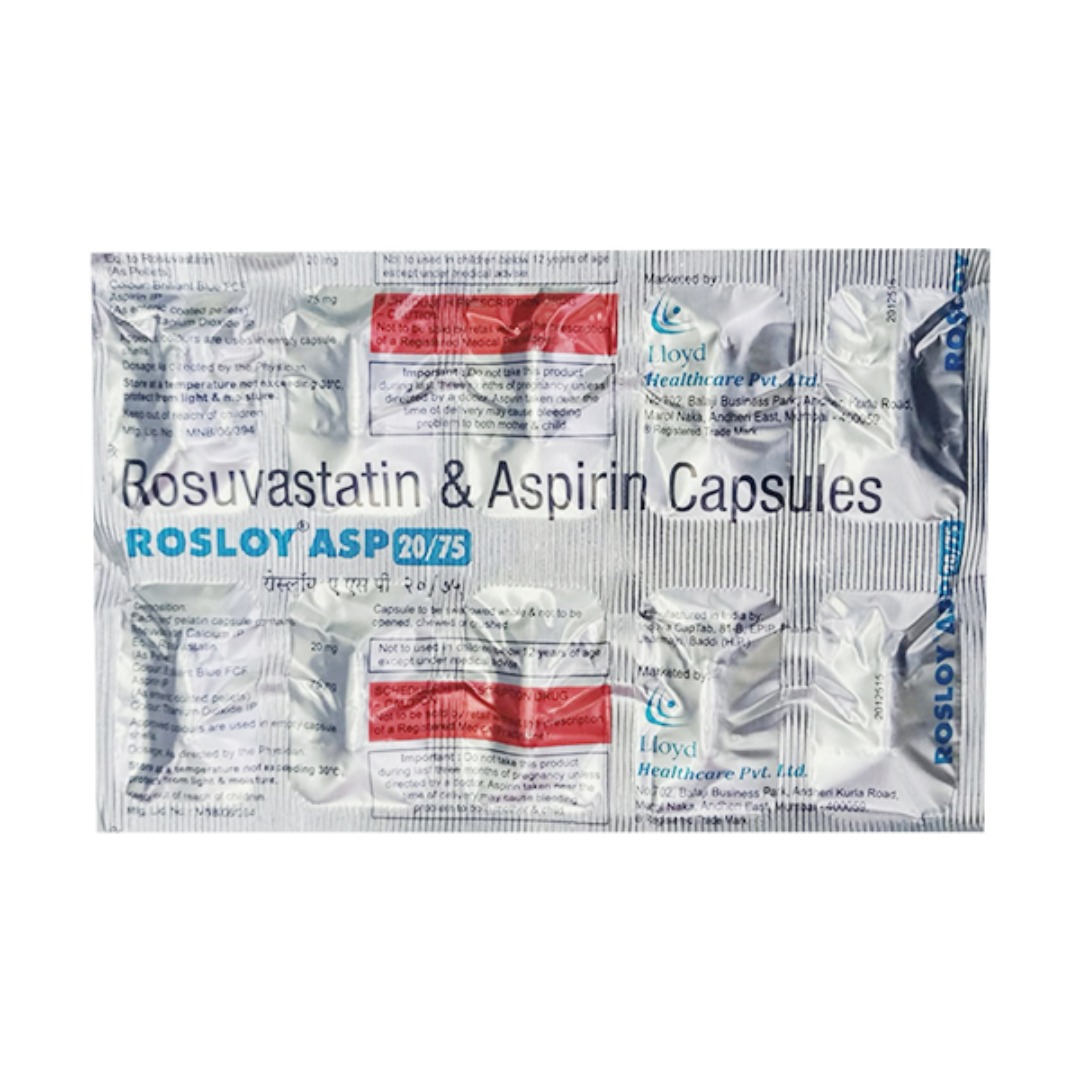 Rosloy ASP 20mg/75mg Capsule - Uses, Price, Side Effects, Substitute