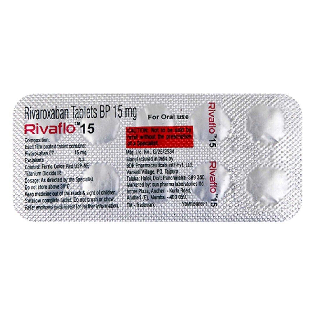 Rivaflo 15 Tablet - Uses, Price, Side Effects, Substitute