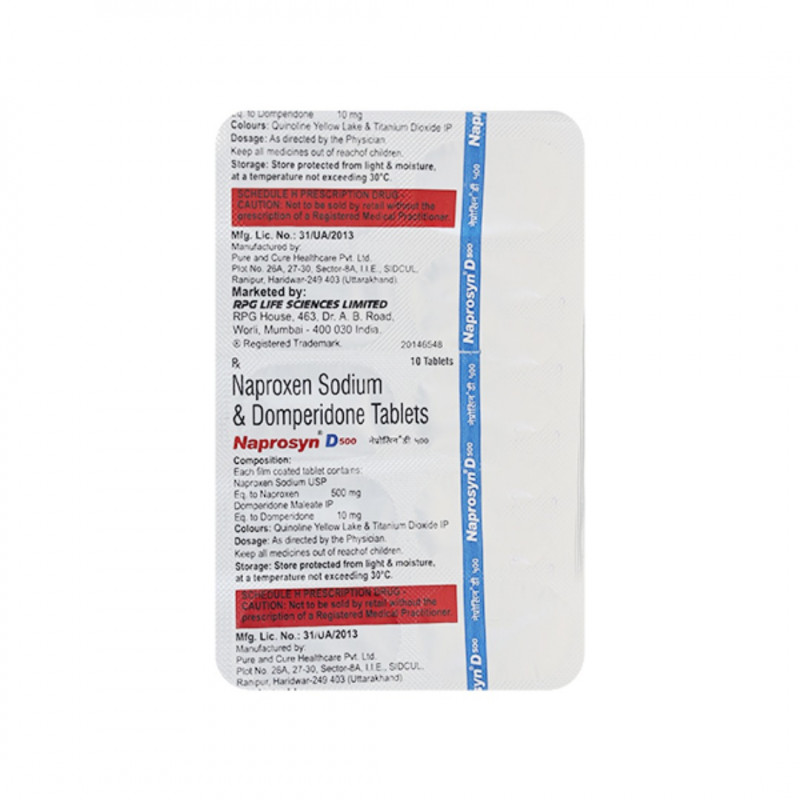Naprosyn D 500 Tablet - Uses, Price, Substitute, Side Effects and Benefits
