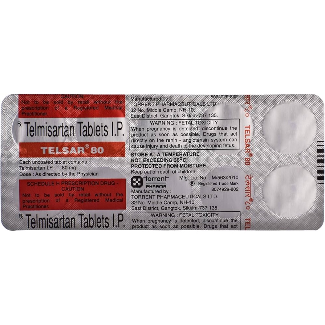 Telsar A 80 Tablet - Uses, Price, Side Effects, Substitute