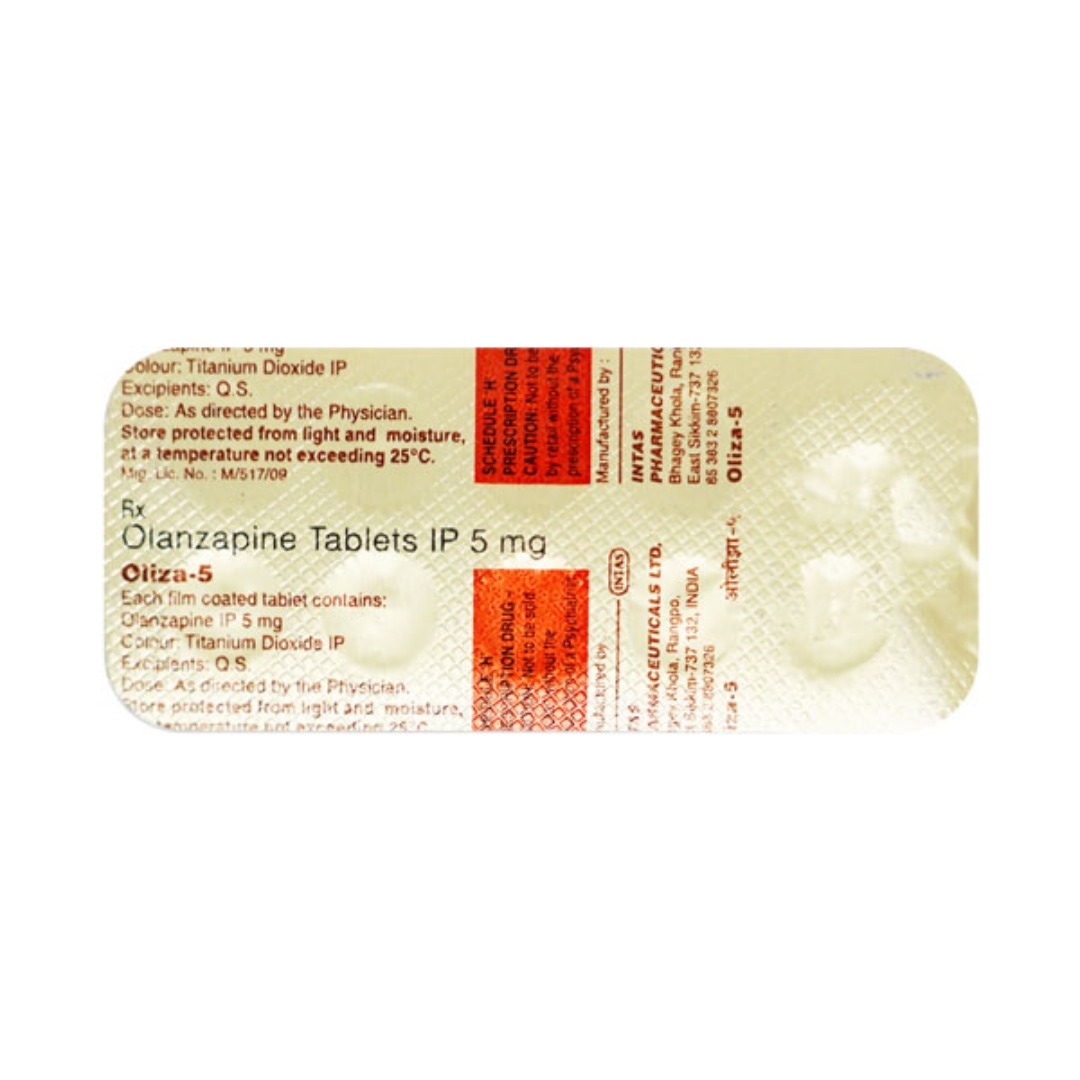 Oliza 5 Tablet - Uses, Price, Side Effects, Substitute