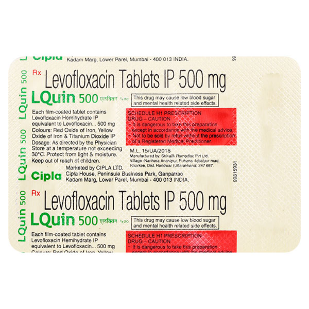 Lquin 500 Tablet - Uses, Price, Side Effects, Substitute