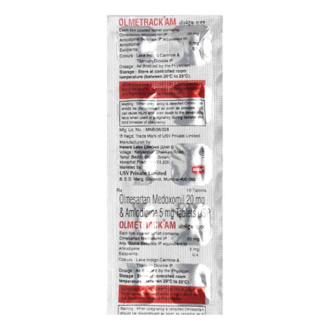 Olmetrack AM Tablet - Uses, Price, Side Effects, Substitute