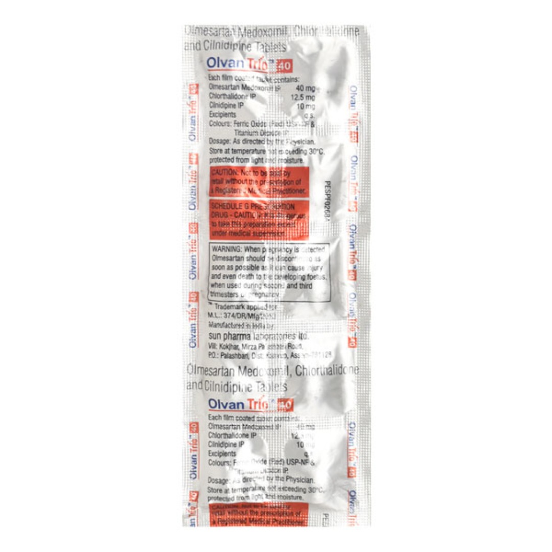 Olvan Trio 40 Tablet - Uses, Price, Side Effects, Substitute