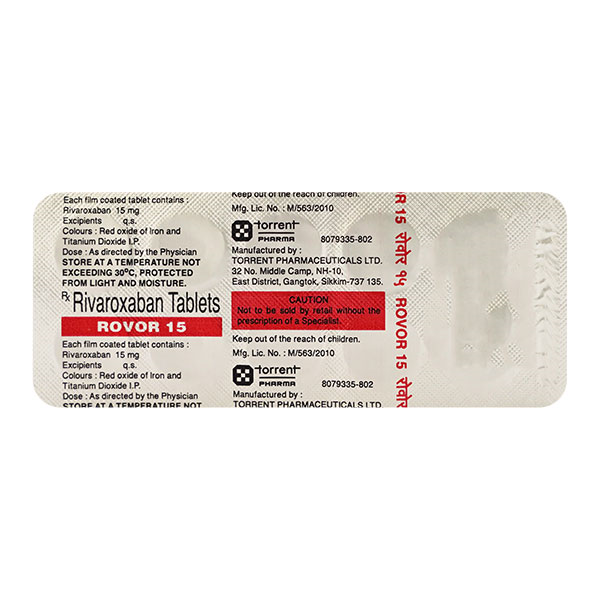 Rovor 15mg Tablet - Uses, Price, Side Effects, Substitute