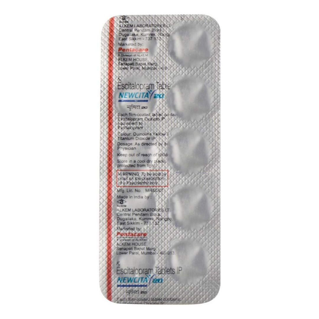 Newcita 20 Tablet - Uses, Price, Side Effects, Substitute