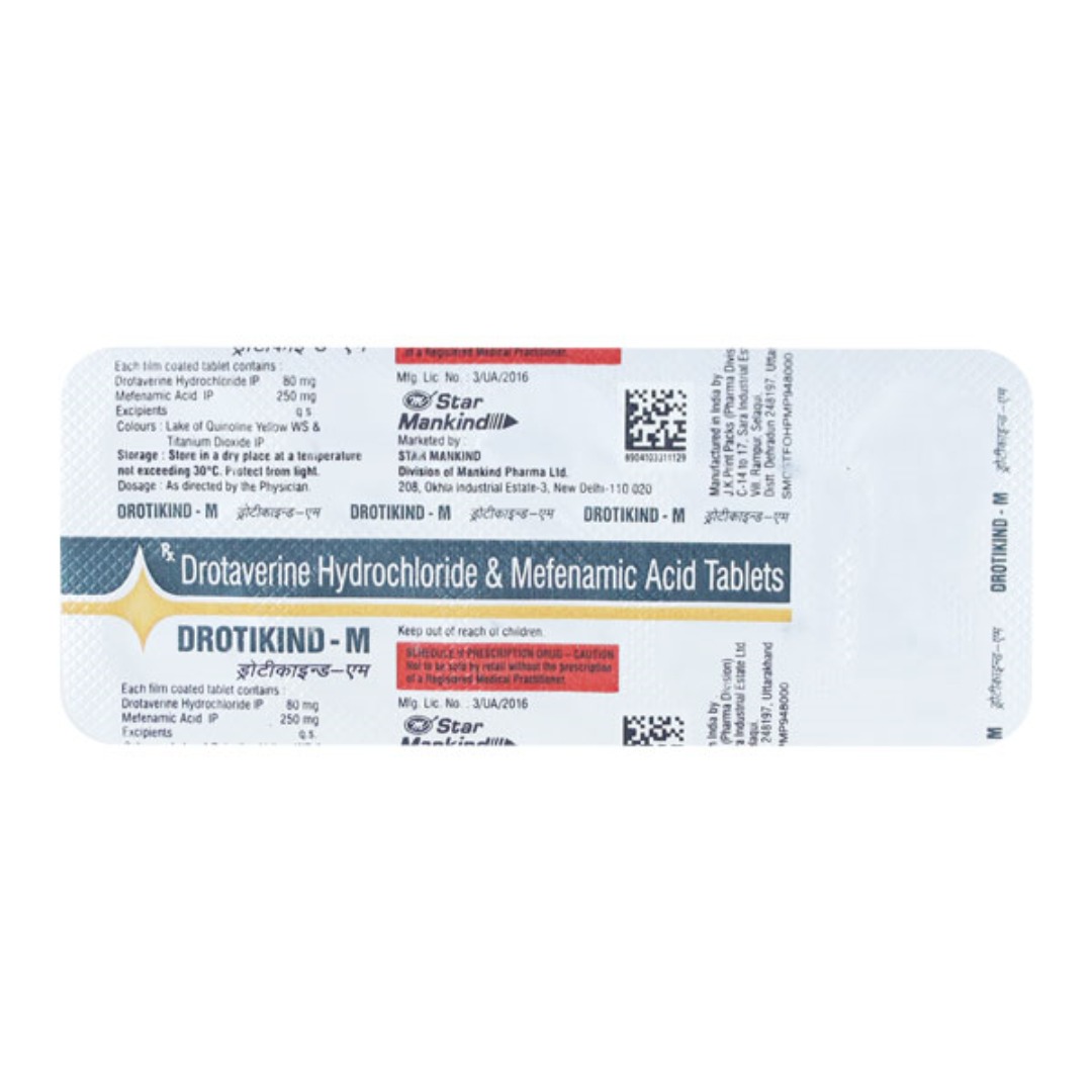 Drotikind-M Tablet - Uses, Price, Substitute, Side Effects and Benefits