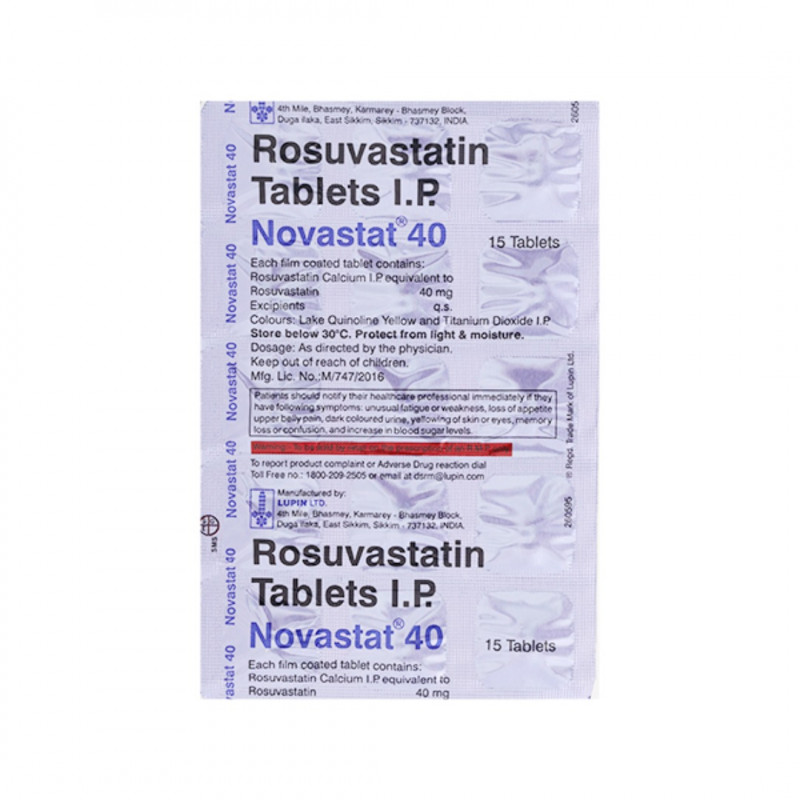 Novastat 40 Tablet - Uses, Price, Substitute, Side Effects and Benefits
