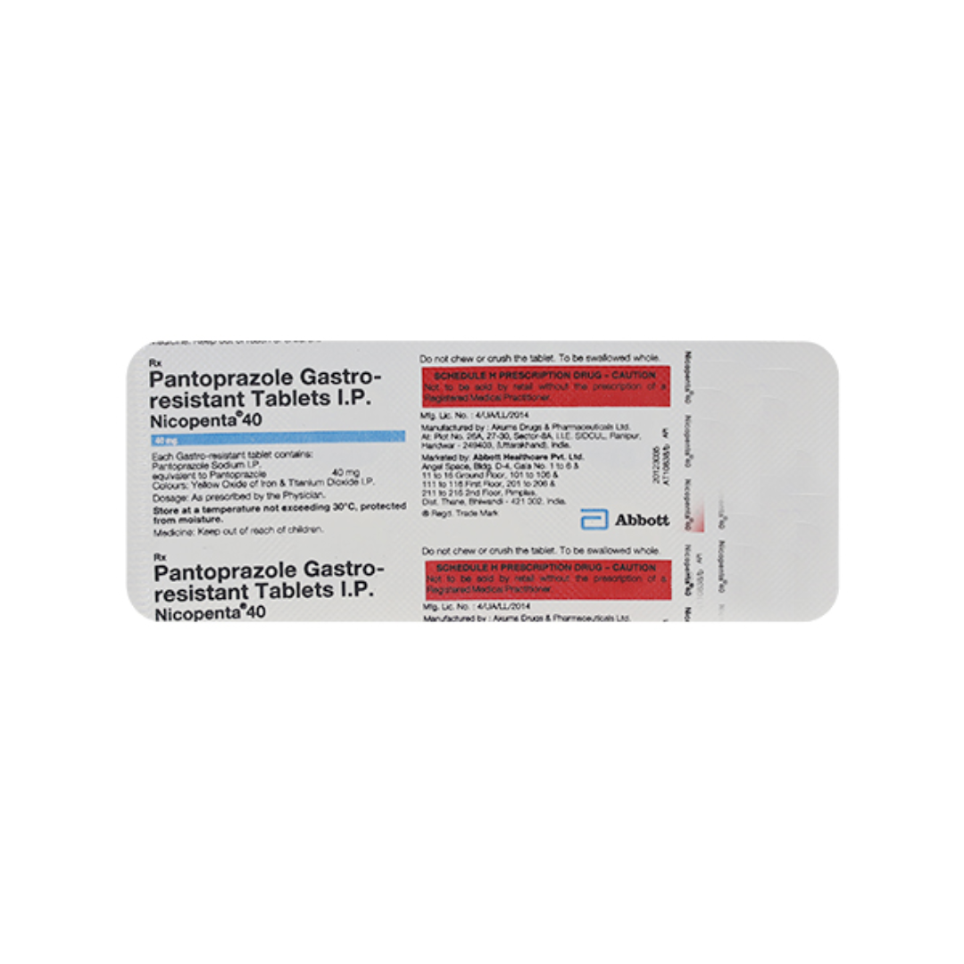 Nicopenta 40 Tablet - Uses, Price, Substitute, Side Effects and Benefits